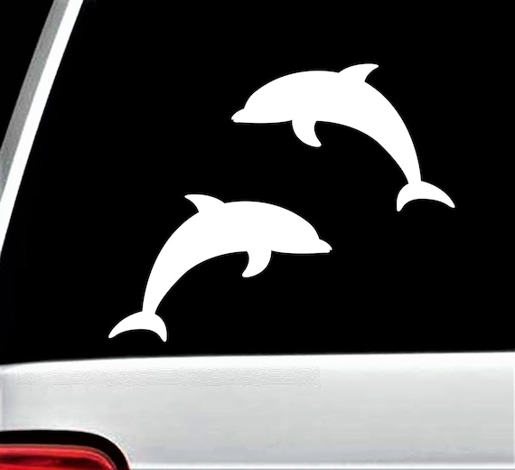 Dolphin Decal Sticker for Car Window 2-count Dolphin - Etsy