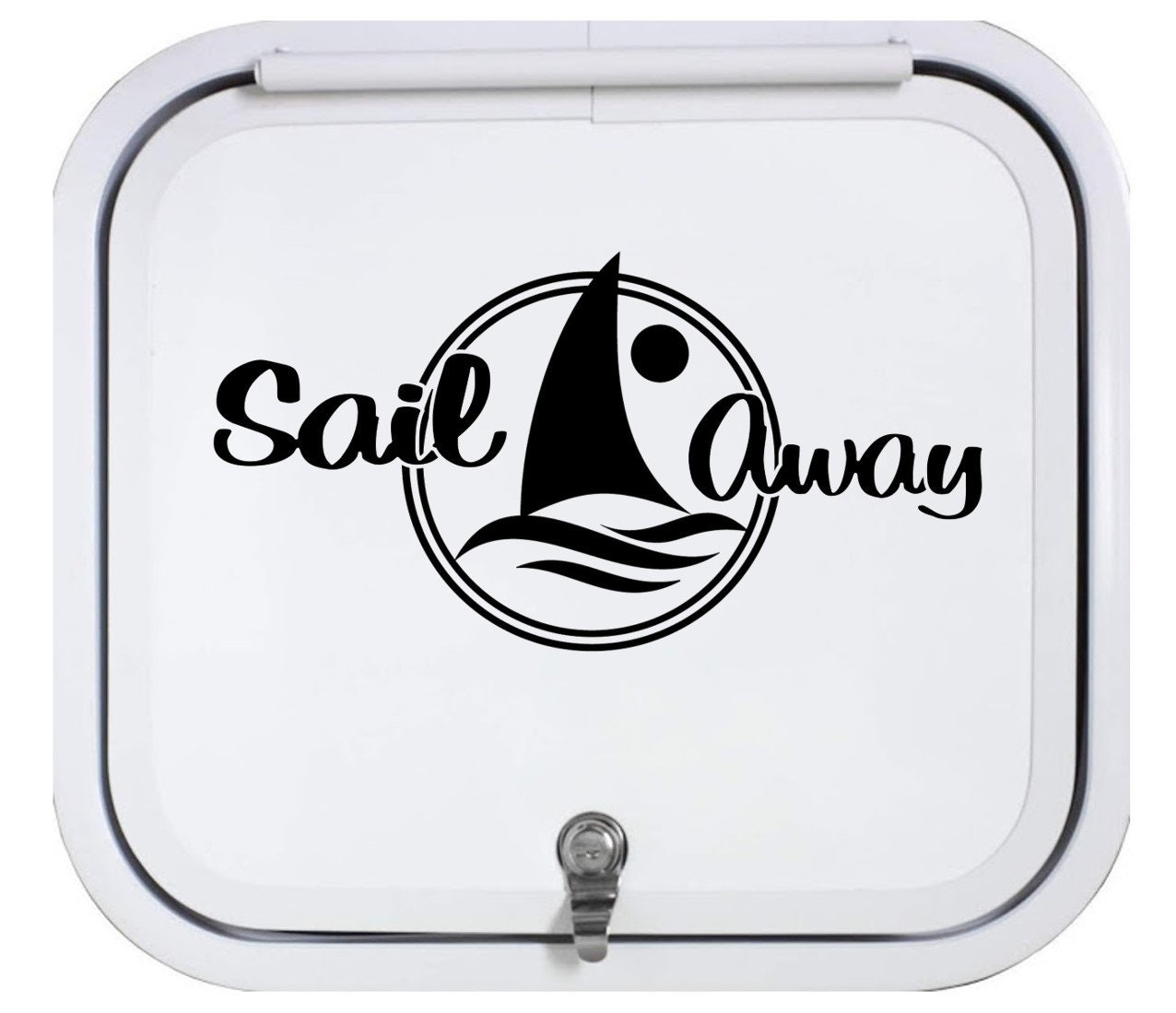Sail Away Sailboat Decal Sticker for Car Window BG 382 | Etsy