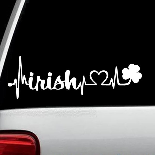 Irish Heartbeat Car Decal - Etsy