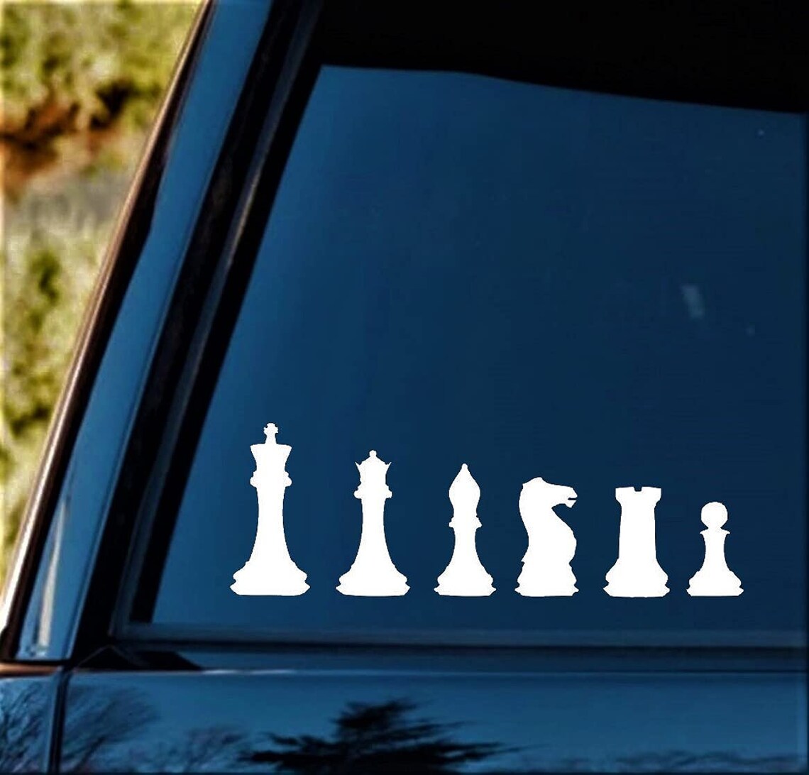 Chess Family Stick Figure Game Sticker Vinyl Decal for Car | Chess ...