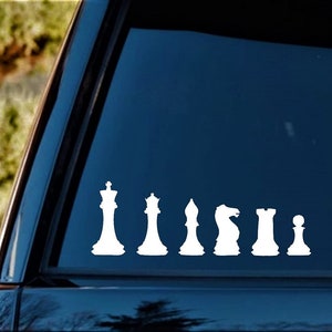 Chess Family Stick Figure Game Sticker Vinyl Decal for Car | Chess ...