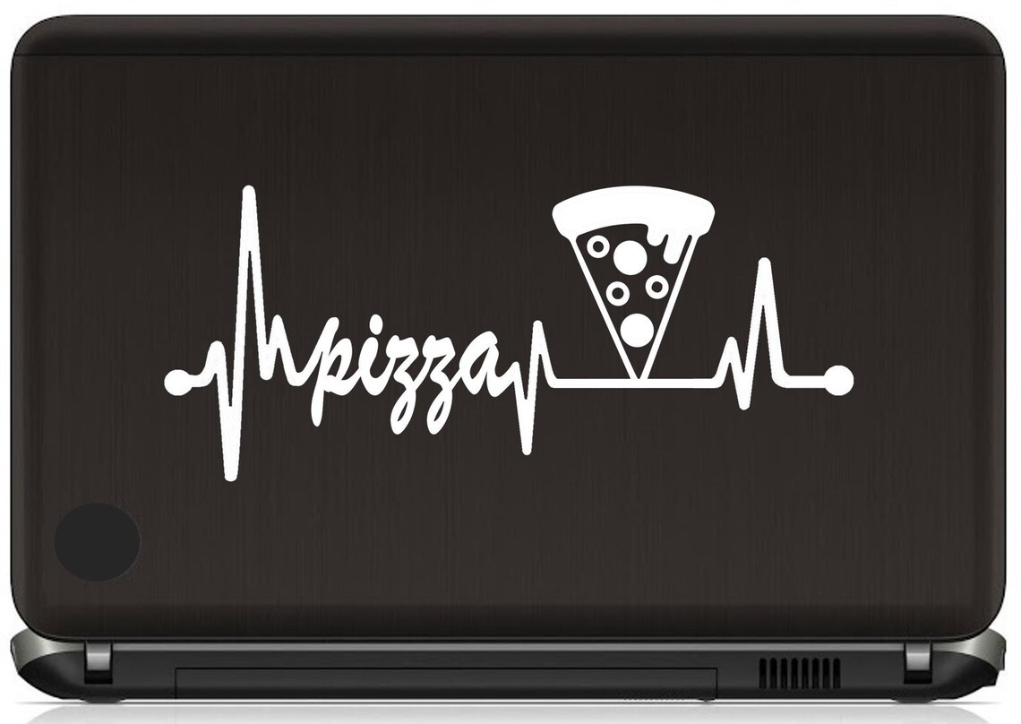 Pizza Heartbeat Lifeline Decal Sticker for Car Window | Pizza Lovers ...