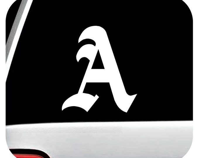 Old English Letter V Initial Vinyl Decal Sticker Diploma Font - Etsy