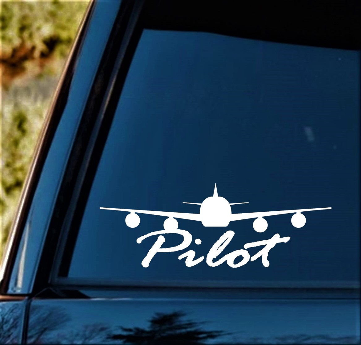 Airplane Pilot Decal Sticker for Car Window 8 Inch BG 375 | Etsy