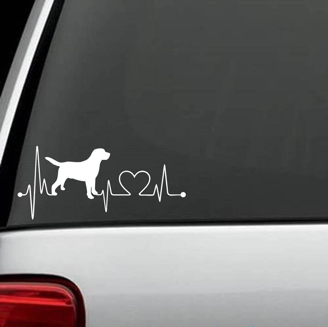 Labrador Retriever Heartbeat Decal Sticker Lab Decal for Car | Etsy