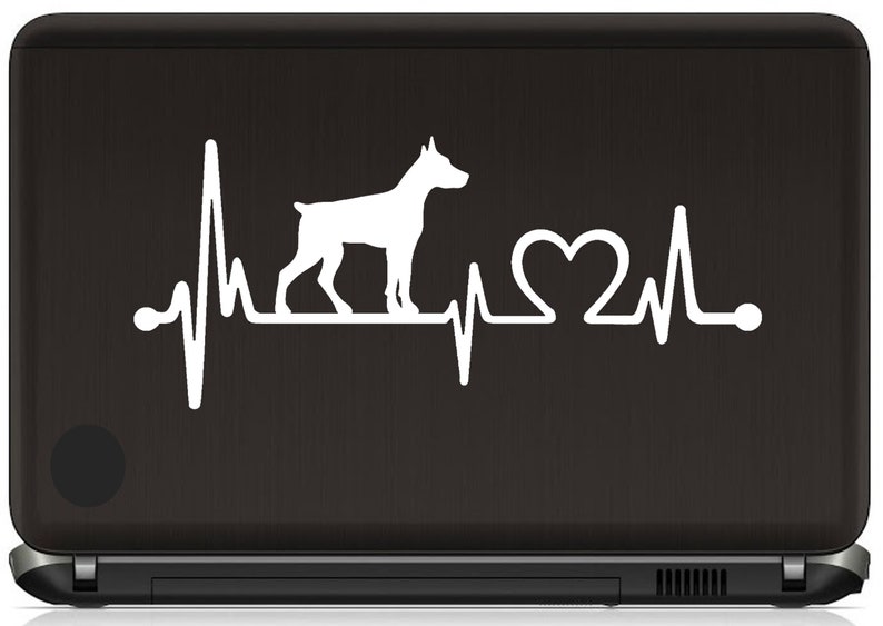 Doberman Pinscher Heartbeat Lifeline Dog Decal Sticker for Car | Etsy