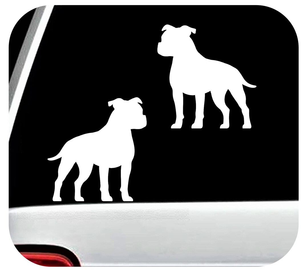 Staffy Staffordshire Terrier Decal Sticker Set for Car Window - Etsy