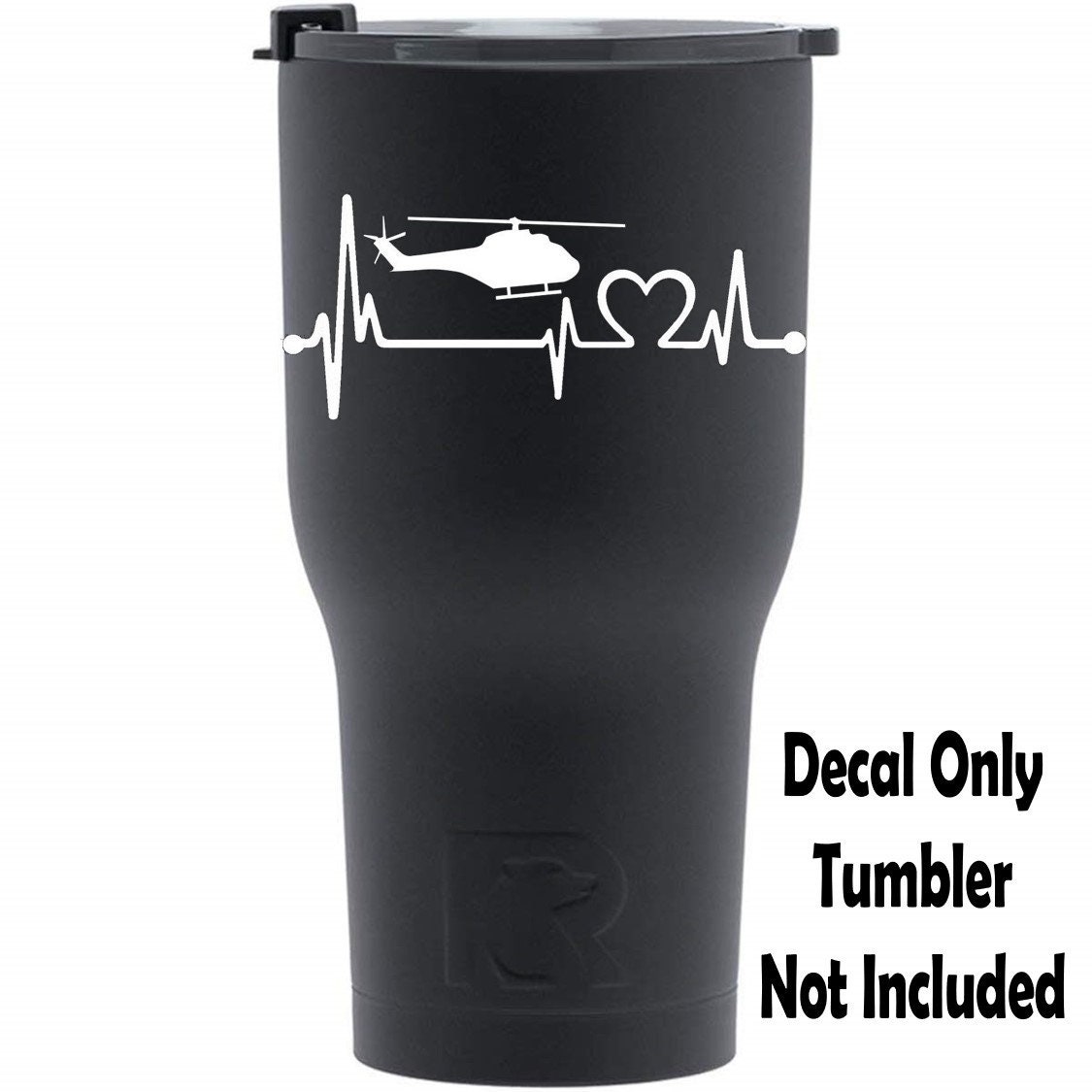 Helicopter Heartbeat Lifeline Decal Sticker Gift for - Etsy