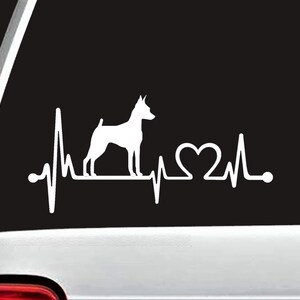 Min Pin Dog Decals | Miniature Pinscher Dog Decal Sticker Set for Car ...