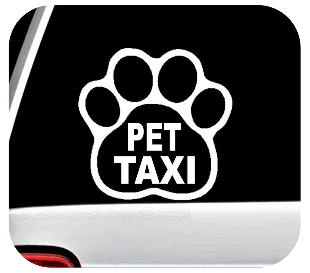 Dog Pet Taxi Decal Sticker for Car Window | Dog Hauler | Pet Chauffeur ...