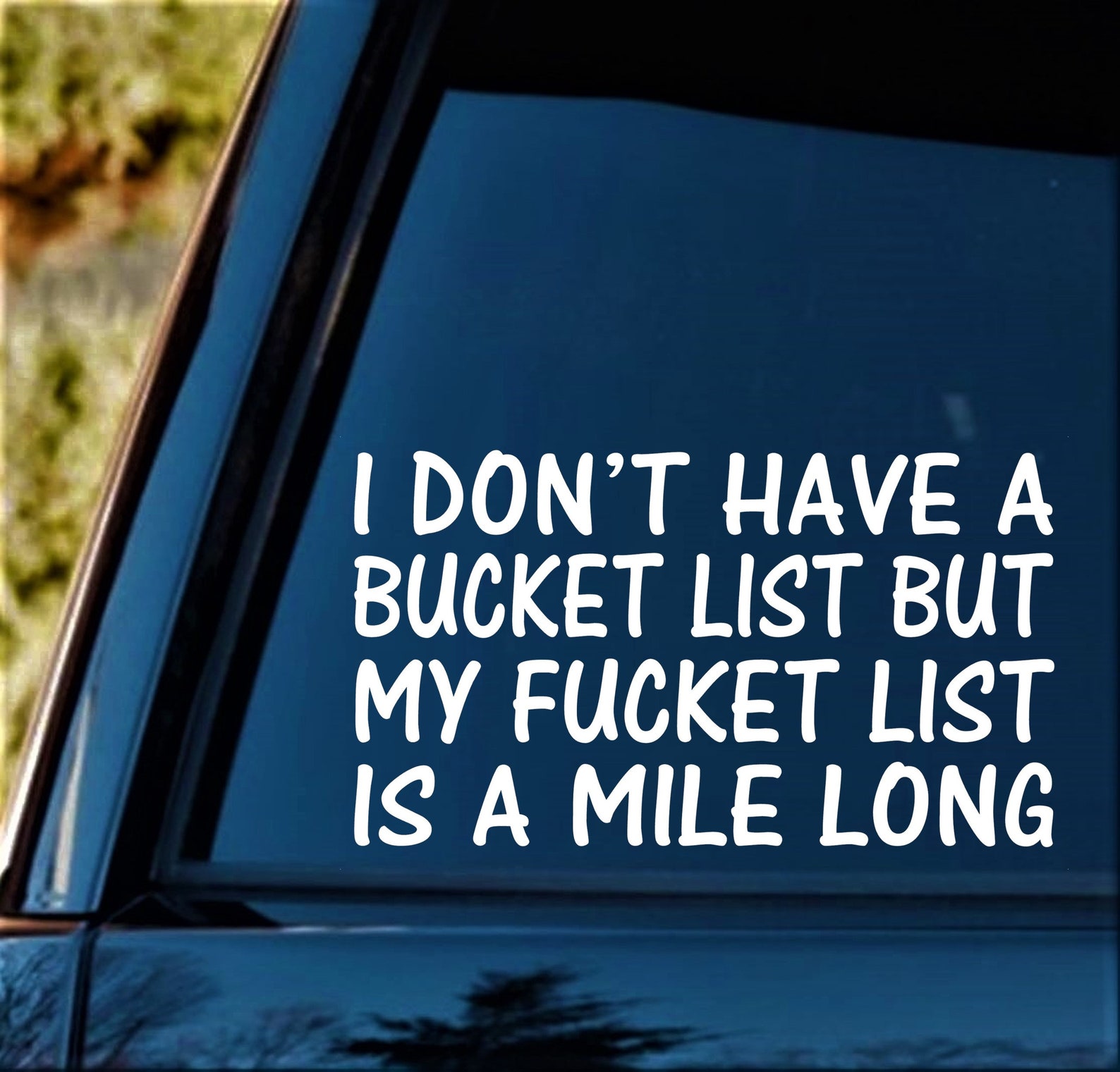 Bucket List Funny Humor Decal Sticker Bucket List Decal - Etsy
