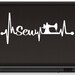 Sewing Machine Heartbeat Lifeline Decal Sticker for Car Window - Etsy