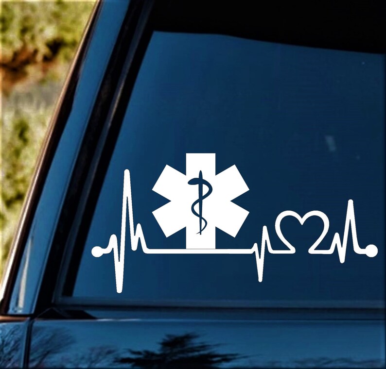 Star of Life Heartbeat Decal | EMT Paramedic Ambulance Medical ...