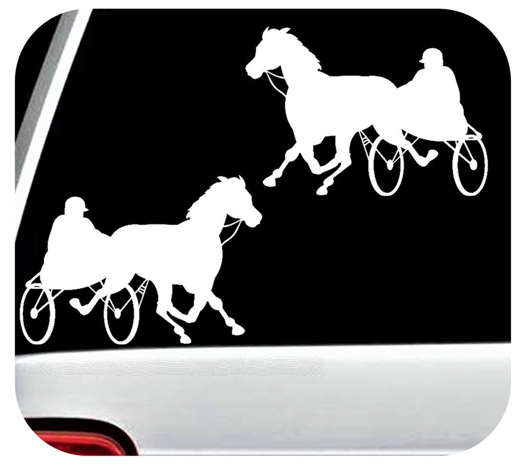 Harness Racing Decal | Harness Horse Racing Decal Sticker for Car ...