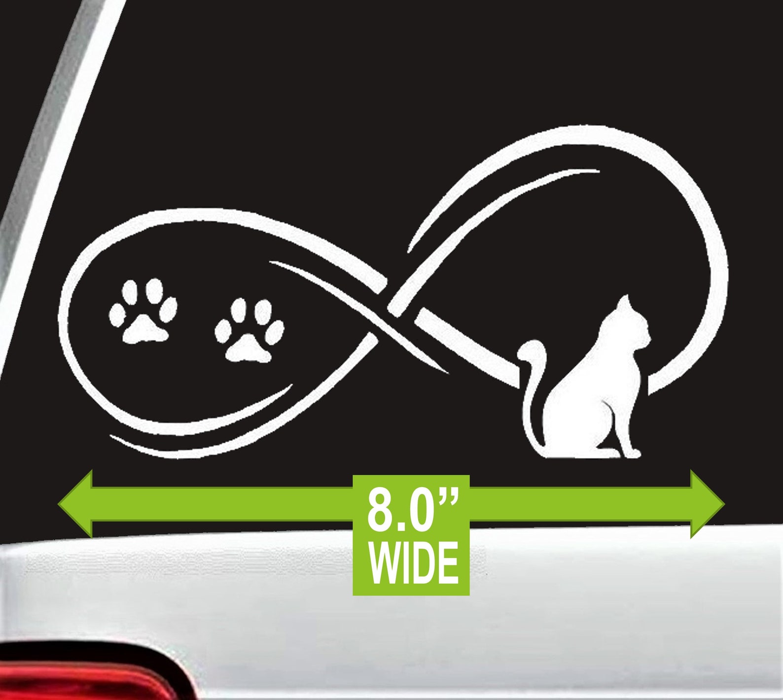 Cat Decal for Car Window | Cat Infinity Sticker | Cat Related Gifts ...