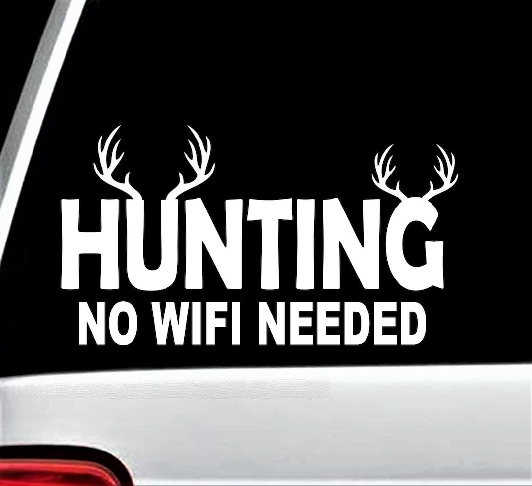 Deer Hunting Decal | Deer Antlers Sticker | Gift for Deer Hunter ...