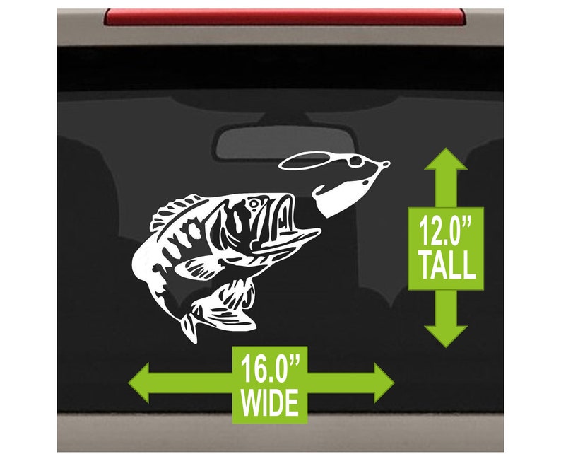 Bass Fishing Spinner Bait Vinyl Decal Sticker Set for Truck Window - Etsy