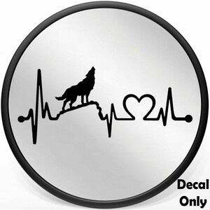 Howling Wolf Heartbeat Lifeline Decal Sticker K1104 - Etsy