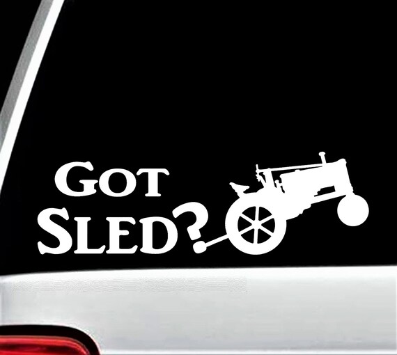 Antique Tractor Pulling Sled Decal Sticker for Truck Window - Etsy