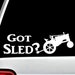 Antique Tractor Pulling Sled Decal Sticker for Truck Window | Vintage ...