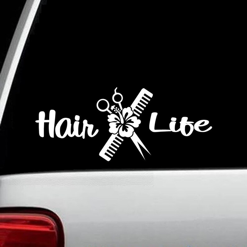 Hair Life Decal for Car Window | Hairstylist Decal Sticker | Stylist ...
