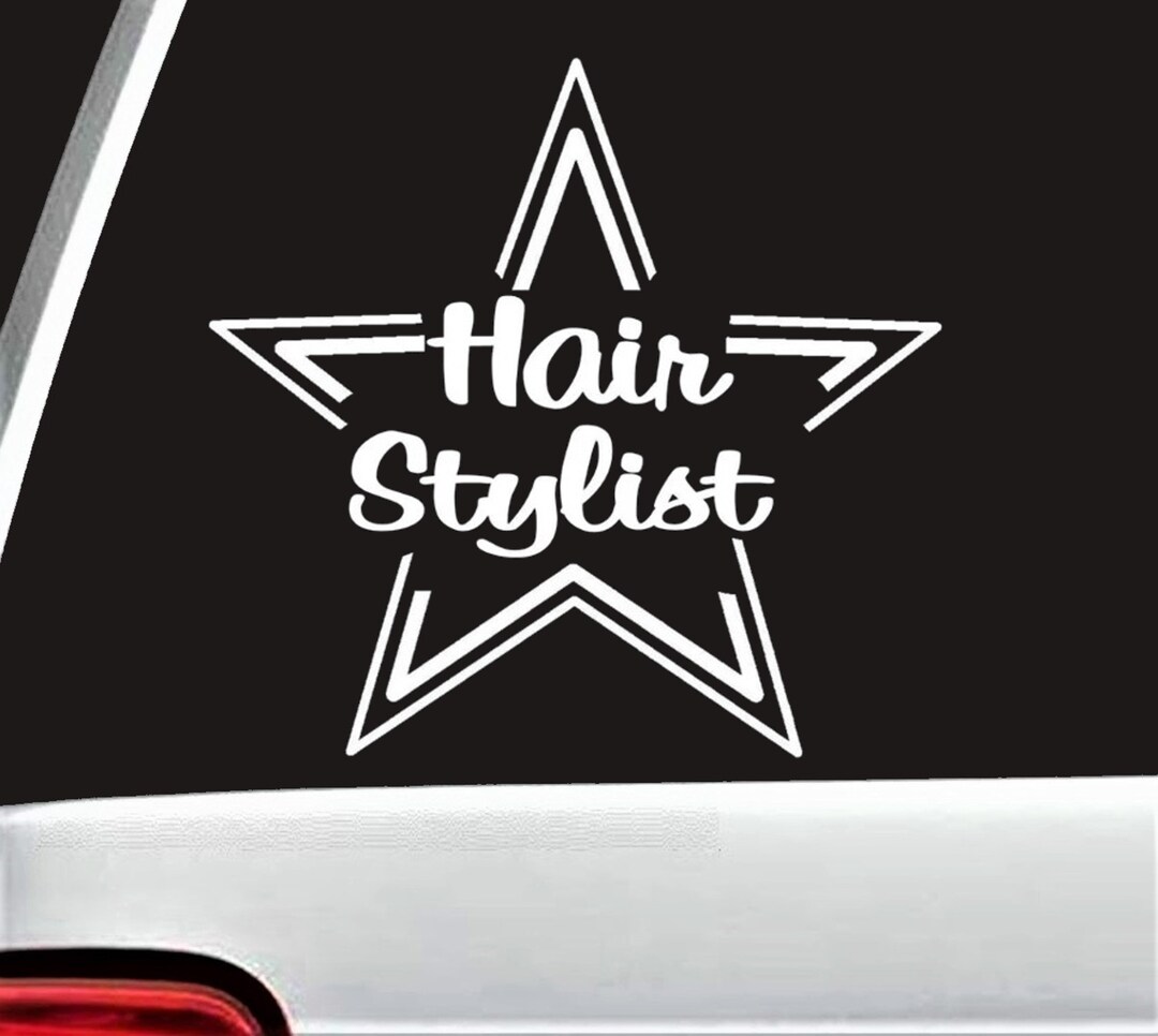 Star Hair Stylist Hairstylist Decal Sticker for Car Window ...