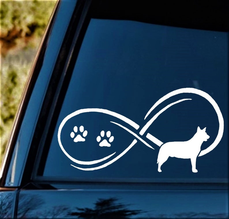 Blue Heeler Infinity Dog Decal Sticker for Car Window | C1095 - Etsy