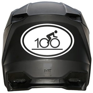 Bicycling Cycling 100 Mile Bike Race Decal Sticker Oval Fitness Club ...