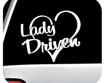 Lady Driven JDM Vinyl Decal, Custom Vinyl Decal, Lady Driver, Decal ...