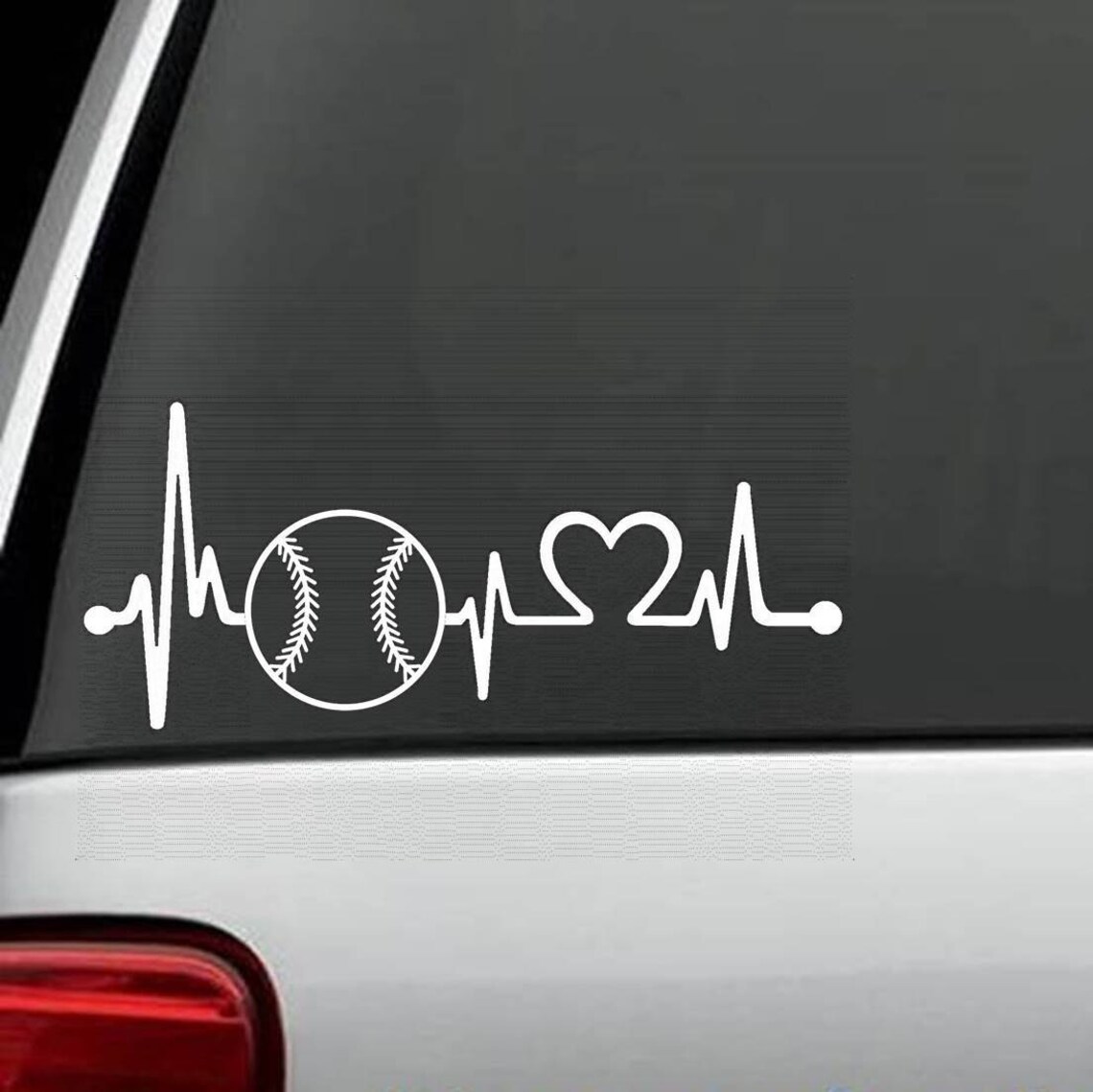 Baseball Softball Heartbeat Lifeline Decal Sticker K1103 - Etsy