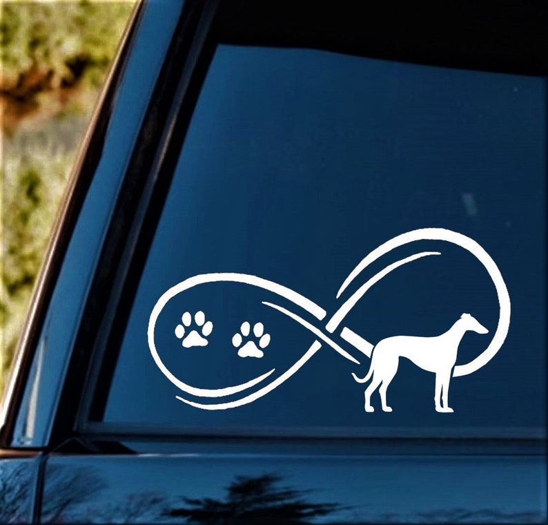 Whippet Infinity Dog Paw Decal Sticker for Car Window BG 240 - Etsy