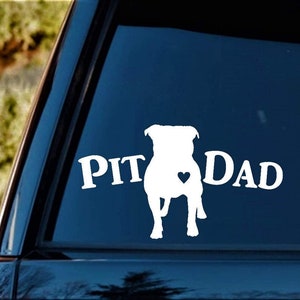 Pit Mom Pit Dad Pit Bull Pitbull With Heart Family Decal Sticker Set ...