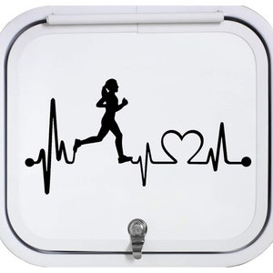 Run Girl Heartbeat Marathon 13.1 26.2 Running Vinyl Decal Sticker - Etsy