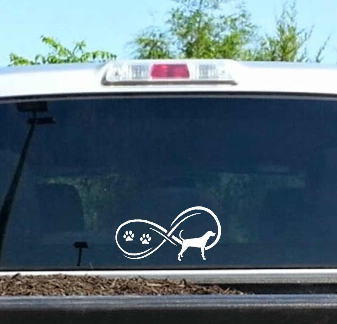 Redbone Coonhound Infinity Dog Decal Sticker for Car Window BG | Etsy