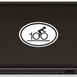 Bicycling Cycling 100 Mile Bike Race Decal Sticker Oval Fitness Club ...