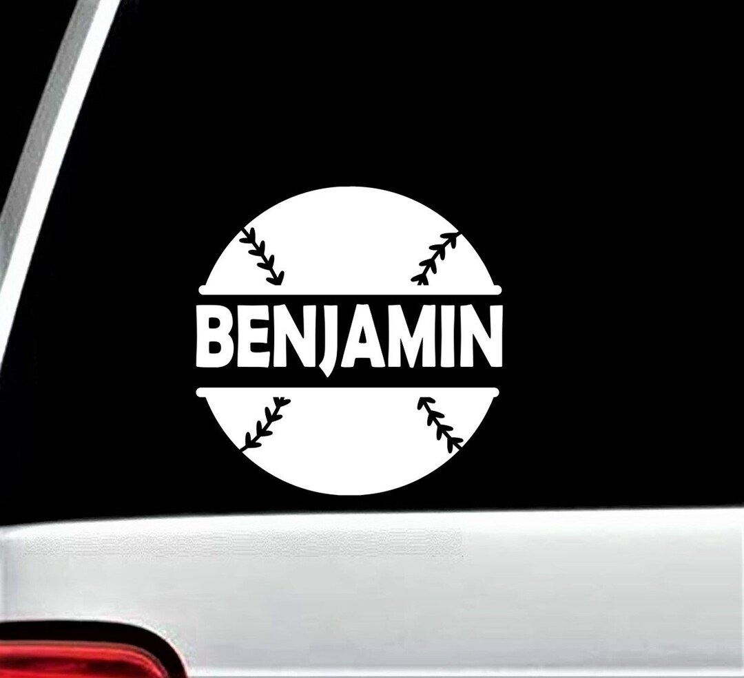 Baseball Decal Sticker With Custom Name Personalized for Car Window BG ...
