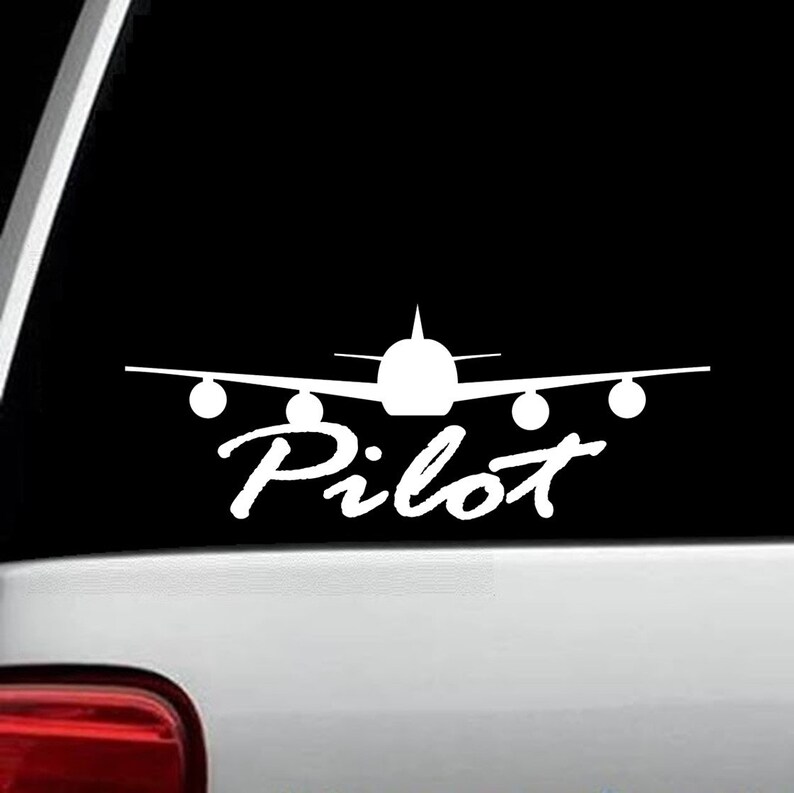 Airplane Pilot Decal Sticker for Car Window 8 Inch BG 375 | Etsy