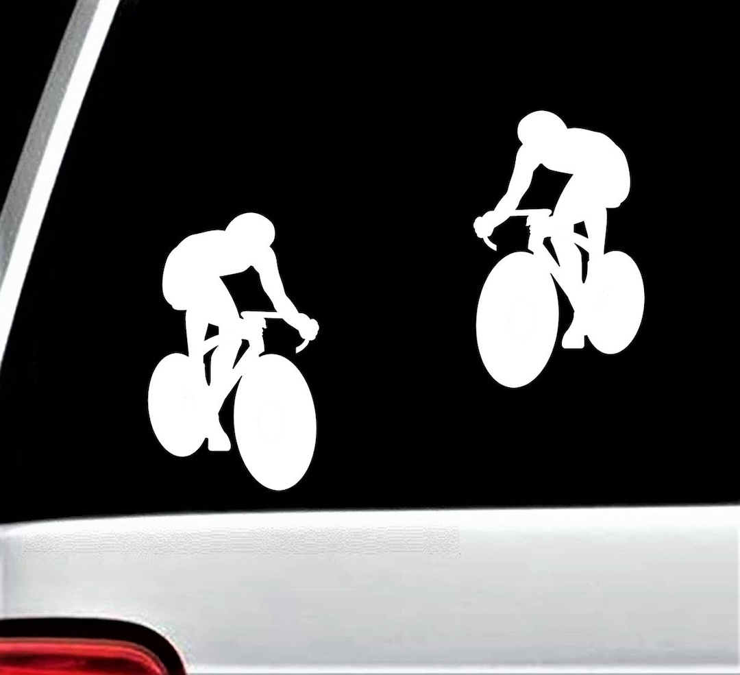 Bicycle Cycling Decal Sticker Set for Car Window Tumbler | BG 521 - Etsy