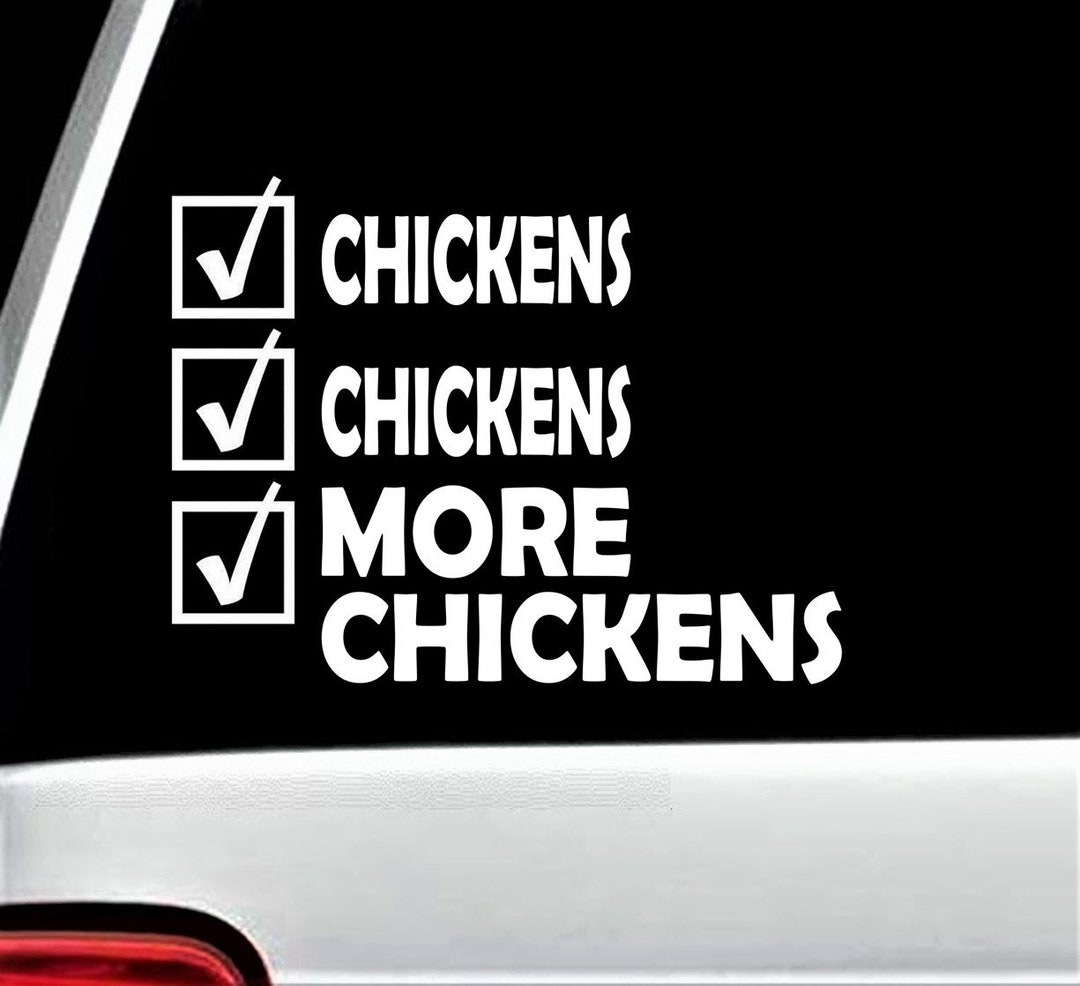 More Chickens Chicken Decal Sticker for Car Window 7 Inch BG 213 - Etsy