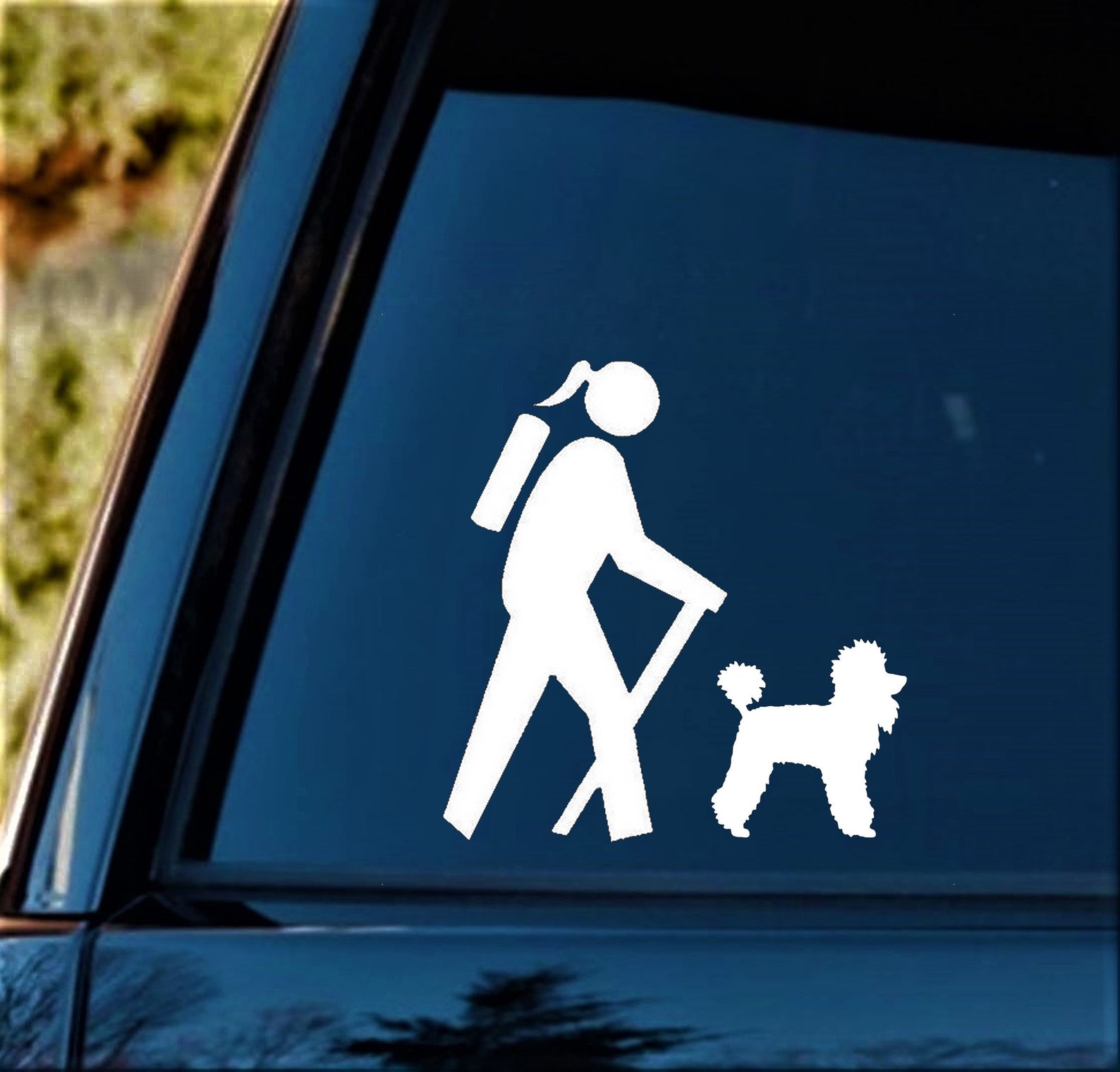 Hiking Hiker With Poodle Dog Decal Sticker for Car Truck SUV - Etsy