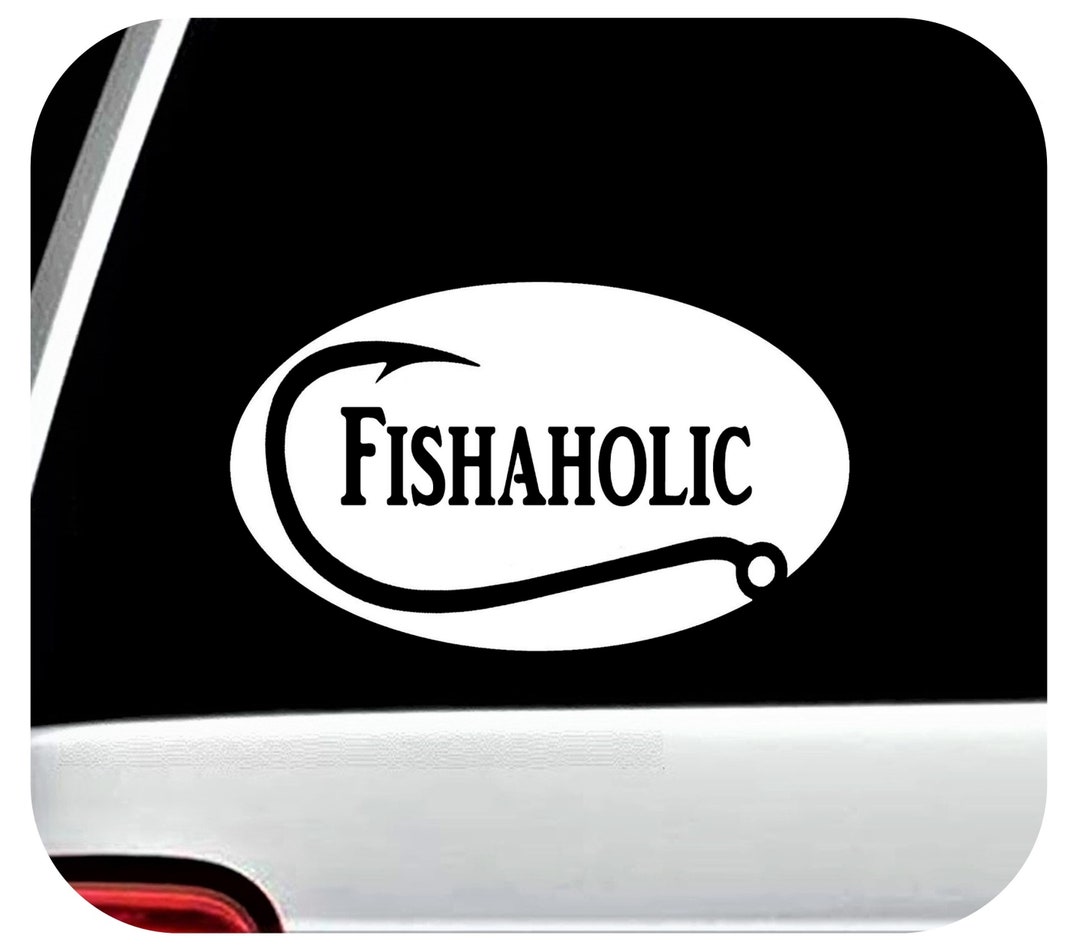 Fishaholic Decal for Car | Funny Fishing Addiction Sticker | Fishing Gifts for Dad | F1031 - Etsy