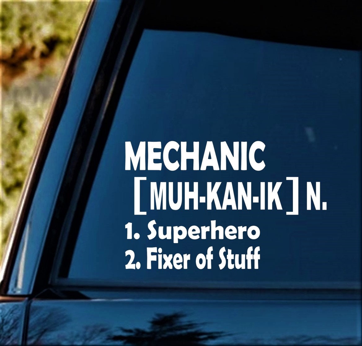 Mechanic Decal Sticker for Car Window BG 356 | Etsy