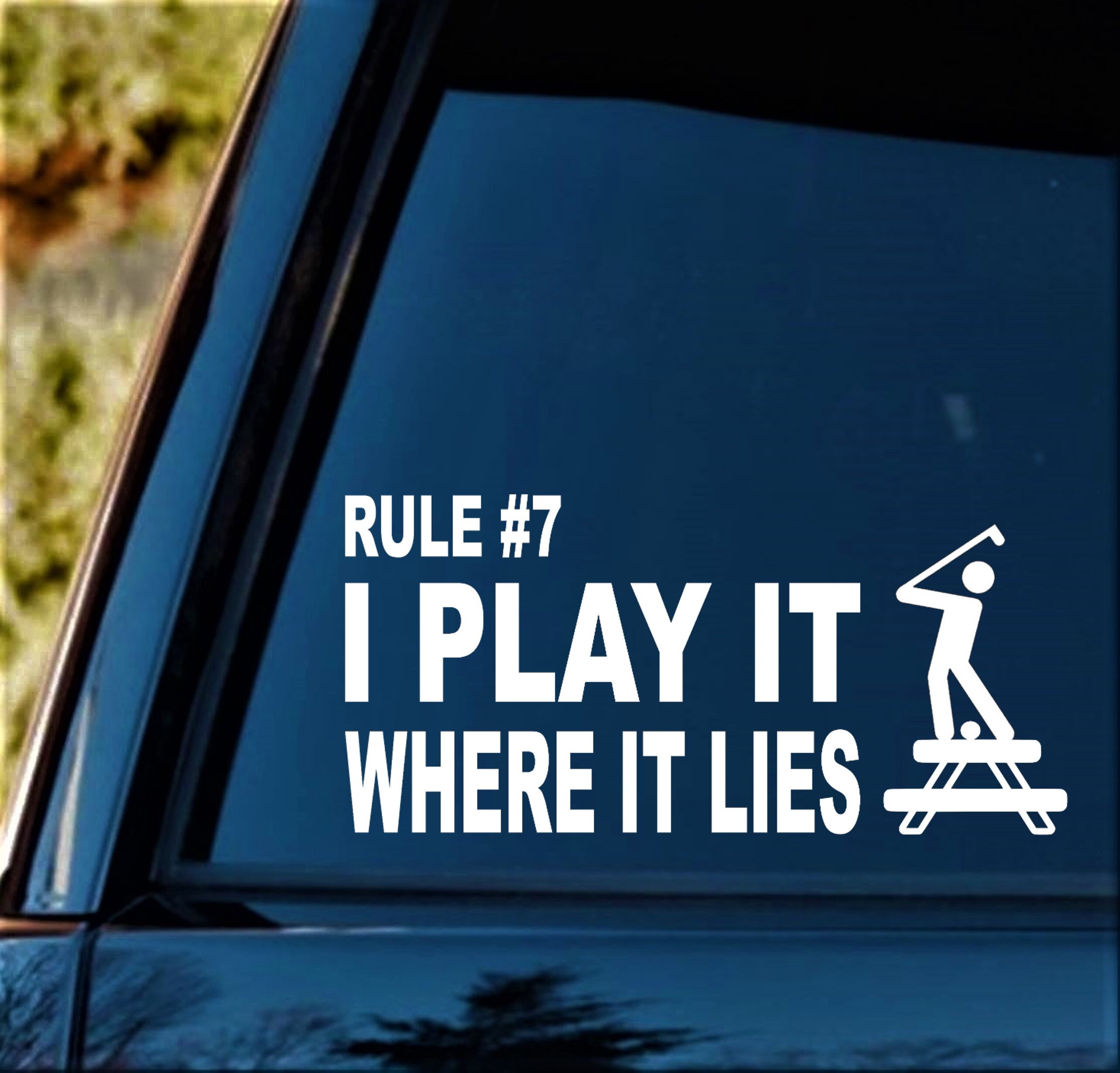 Funny Golf Decal Golf Rules Decal for Car Window Golfing - Etsy Australia