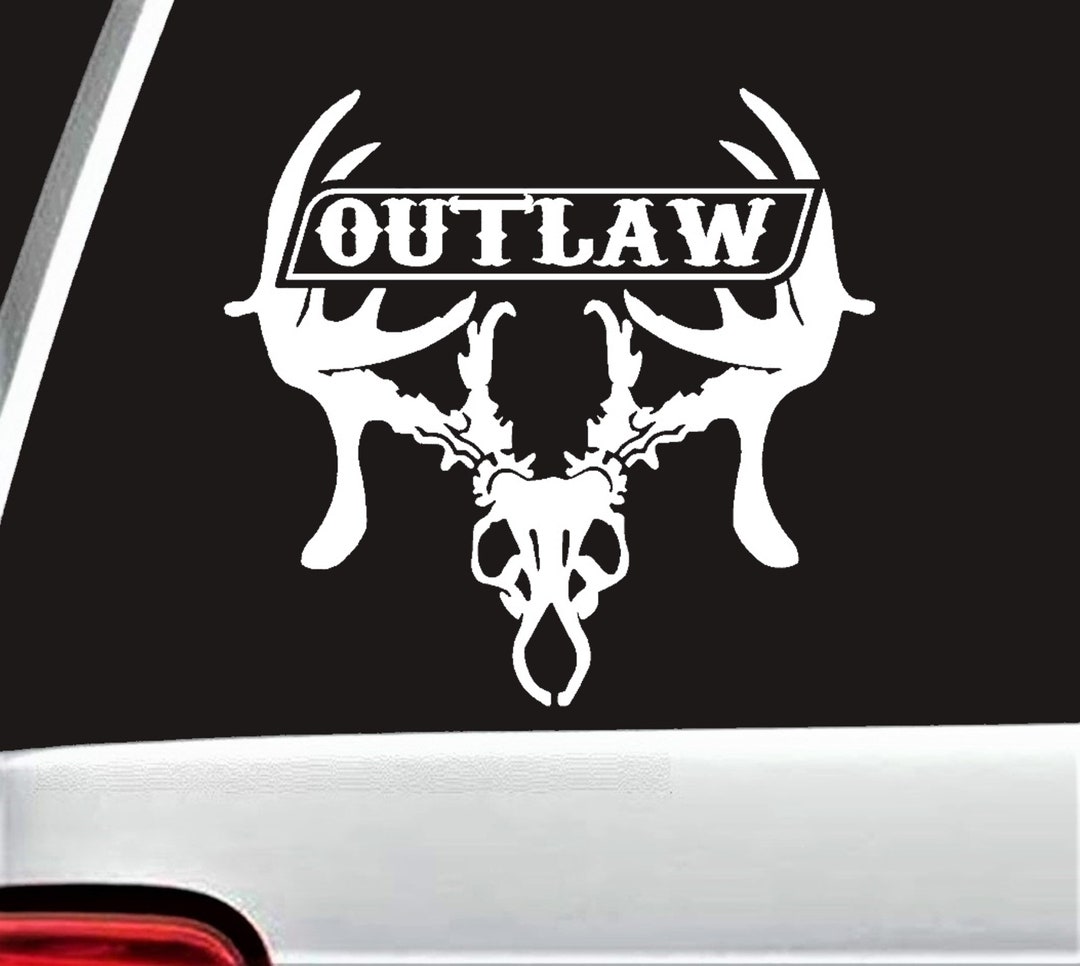 Deer Hunting Decal Sticker | Outlaw Decal Sticker for Car Truck Window ...