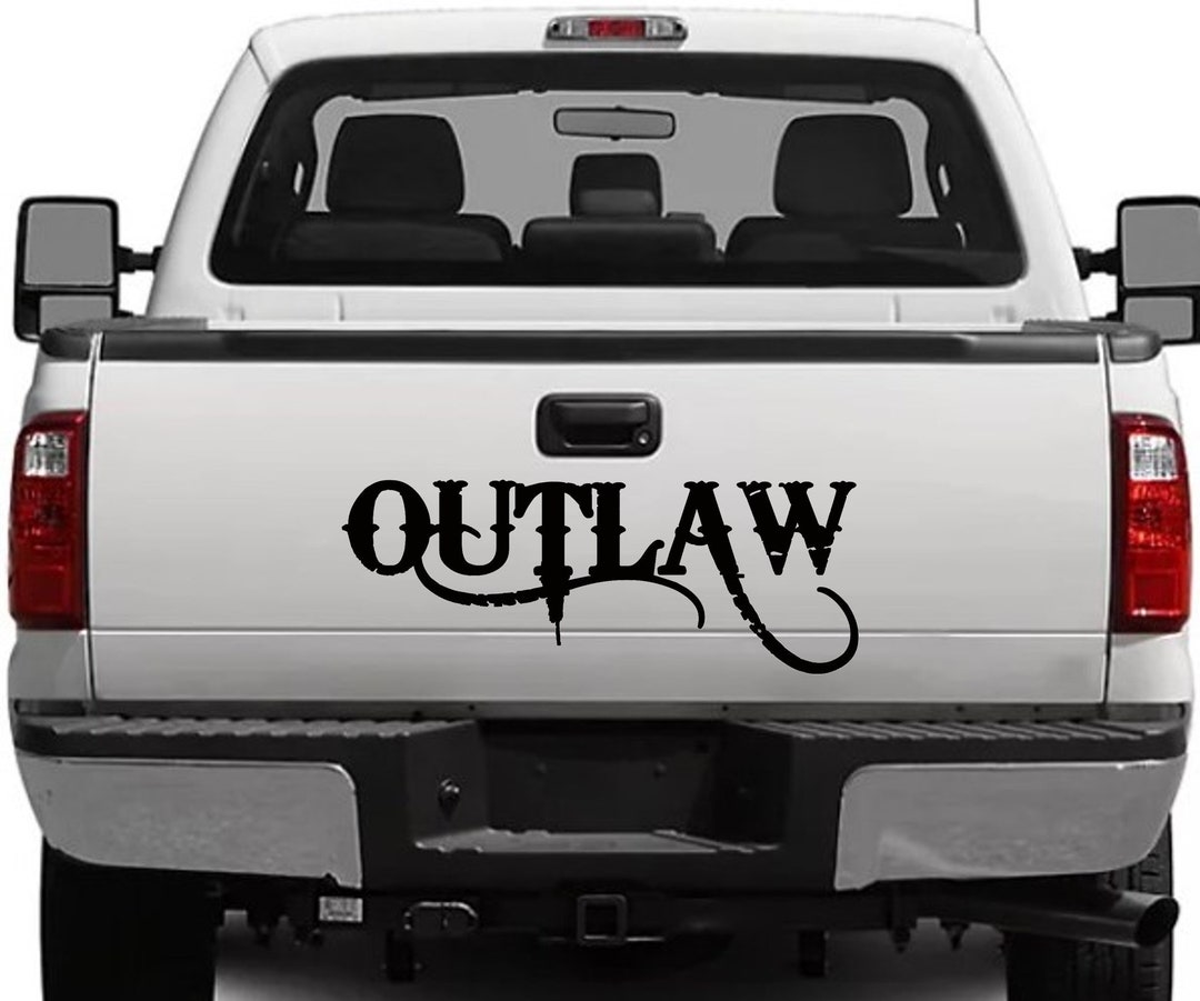 Outlaw Decal Sticker for Truck Window Tailgate SUV Van Boat Western Art ...