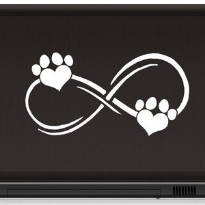 Infinity Paws Heart Decal Sticker for Car Window | Dog Mom | Cat Mom ...