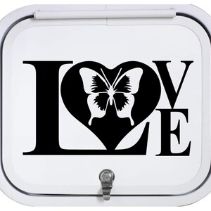 Butterfly Love Heart Decal | Butterfly Stickers | Butterfly Gifts ...