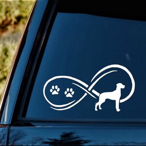 Great Dane Infinity Dog Paw Decal Sticker for Car Window BG 528 - Etsy