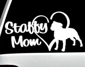 Staffordshire Bull Terrier Car Window Sticker Dog on Board Sign Decal ...