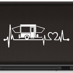 Pop up Camper Travel Trailer Heartbeat Lifeline 8 Inch Decal Sticker ...
